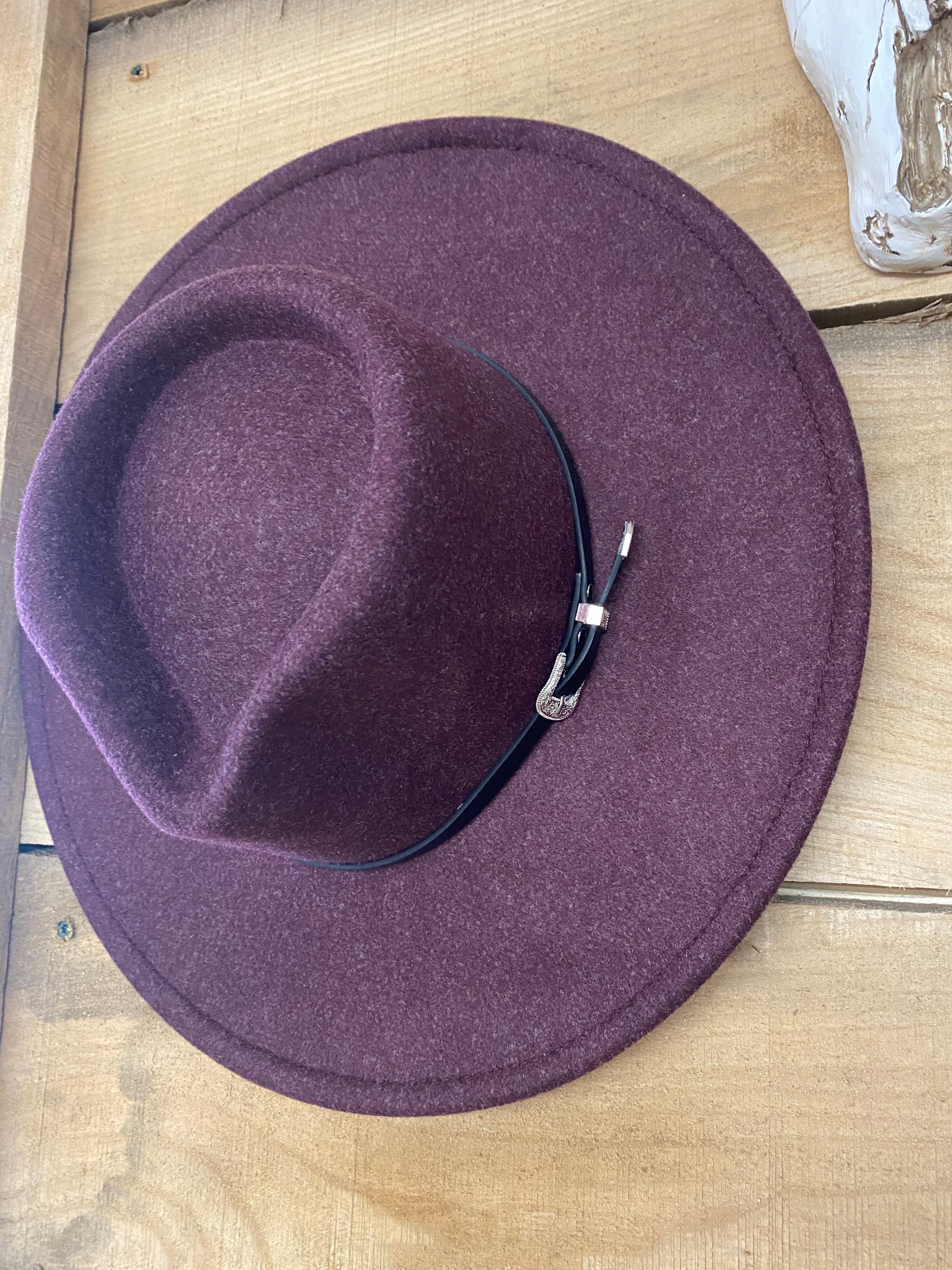 Fancy Fedora Hat ~ Burgandy – Burdge Boots